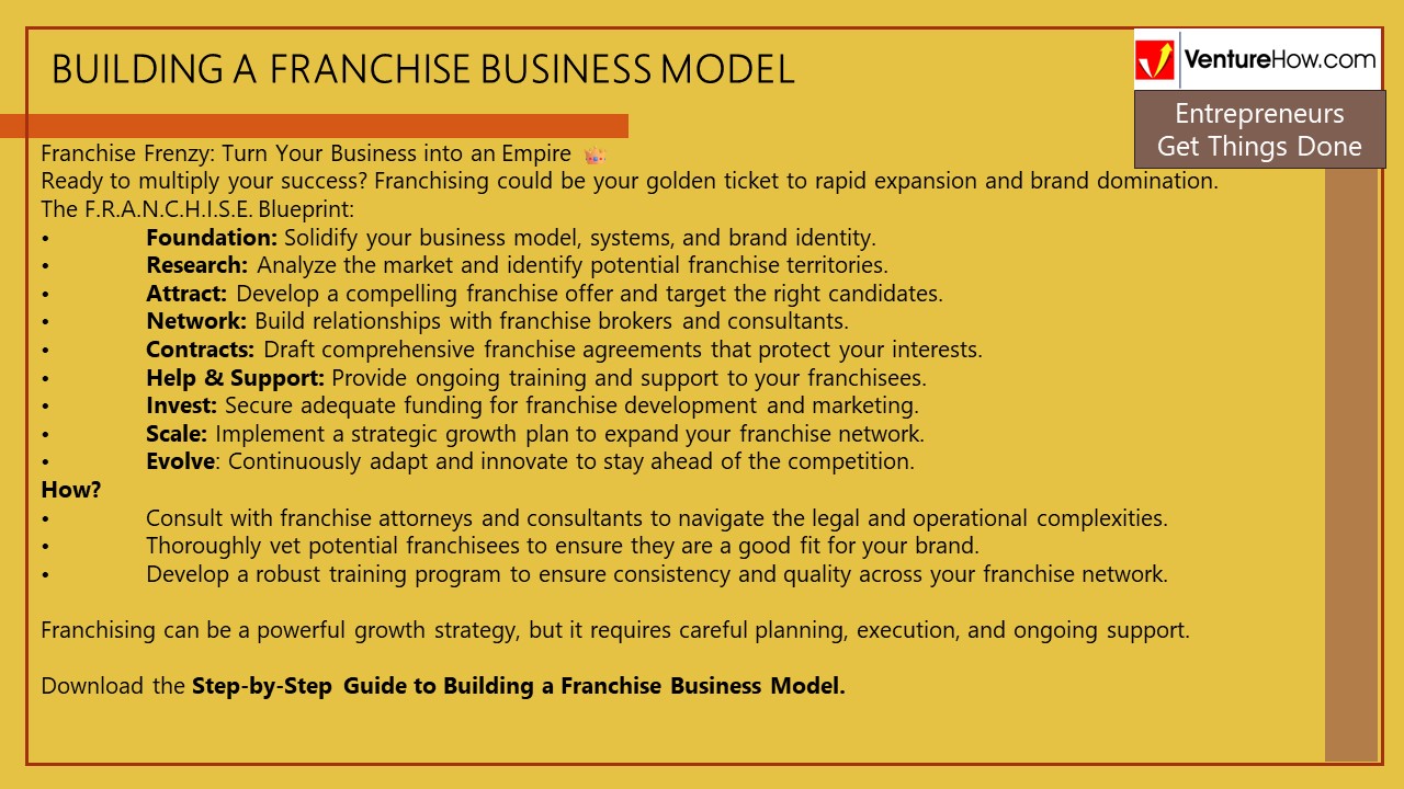 Building a Franchise Business Model