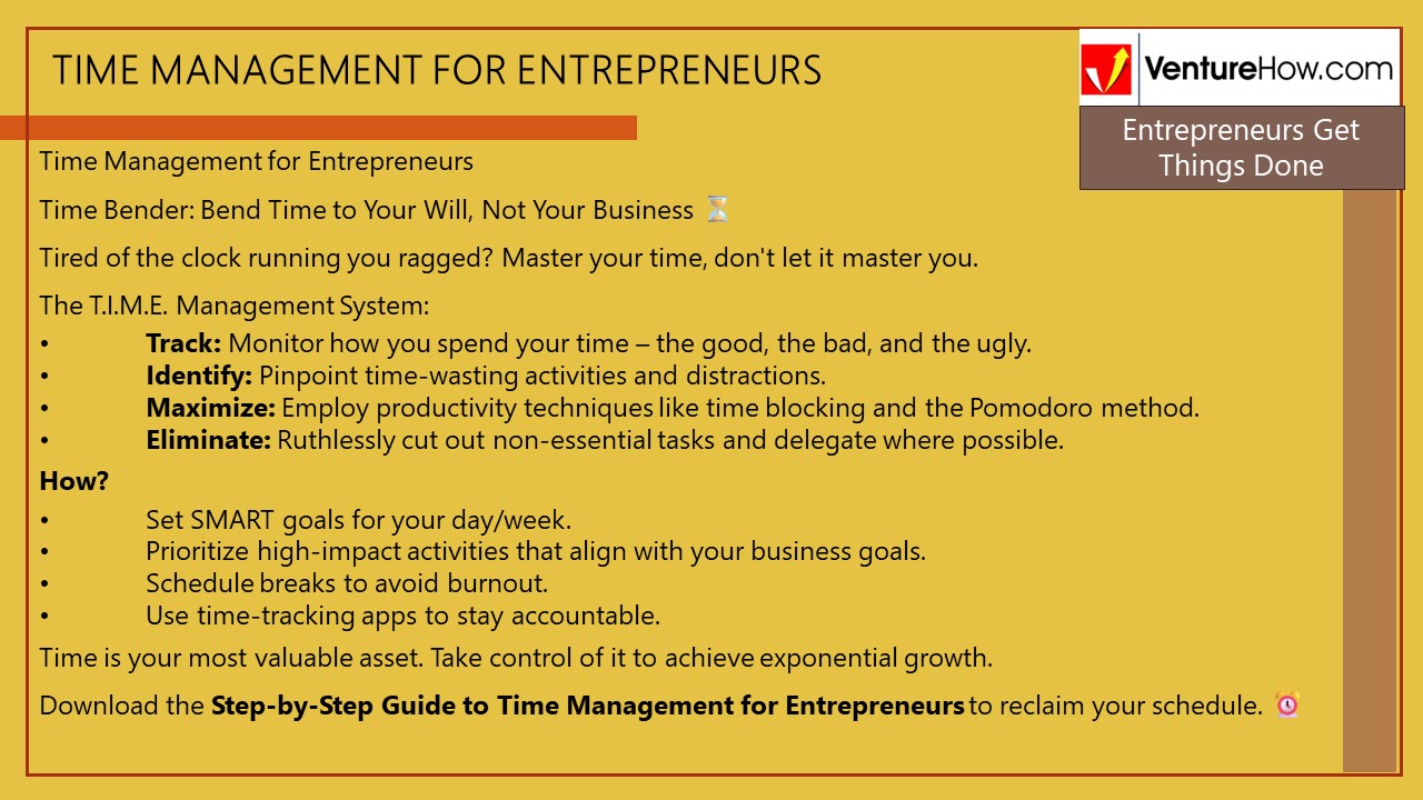 Time Management for Entrepreneurs